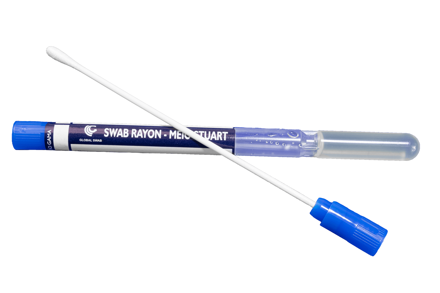 Swab - Algodao Esteril Coleta e Transporte Meio Stuart - Haste Plástica